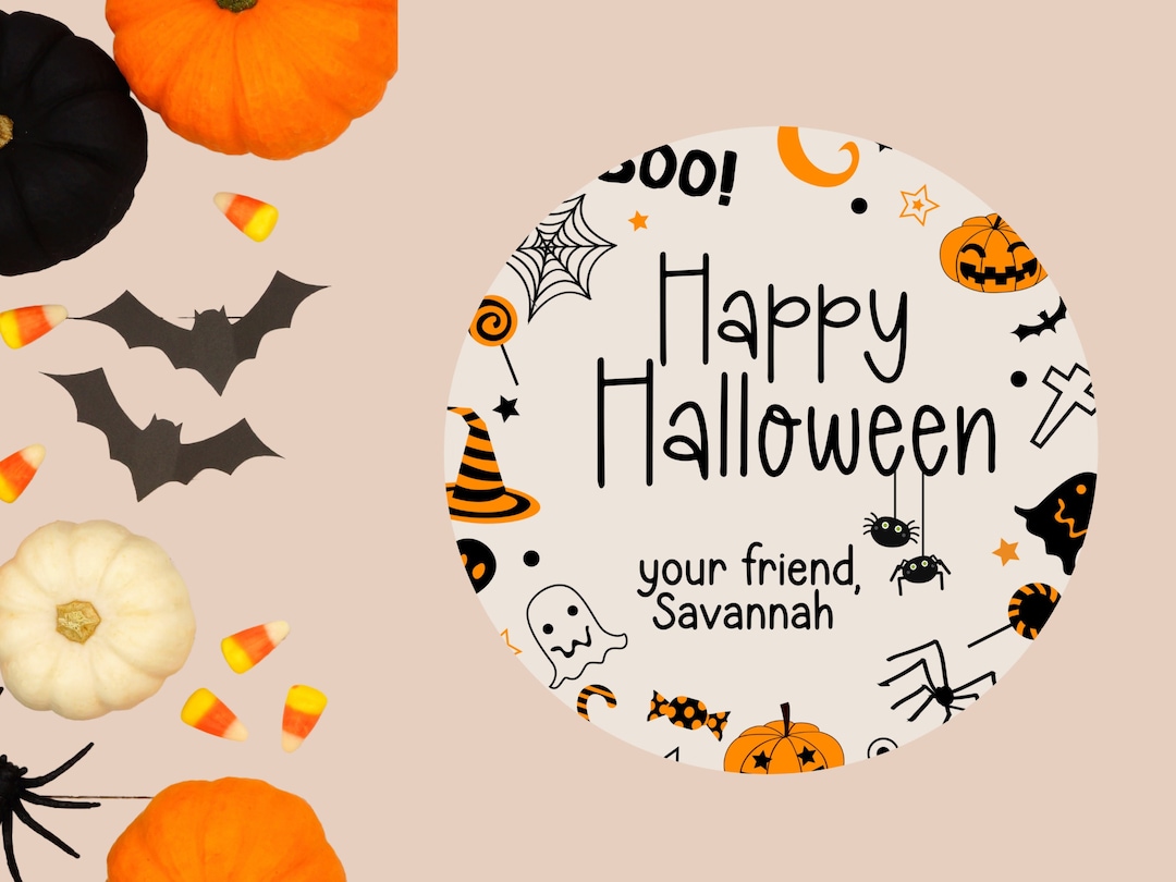 Custom Halloween Stickers Halloween Stickers Trick or Treat Stickers ...