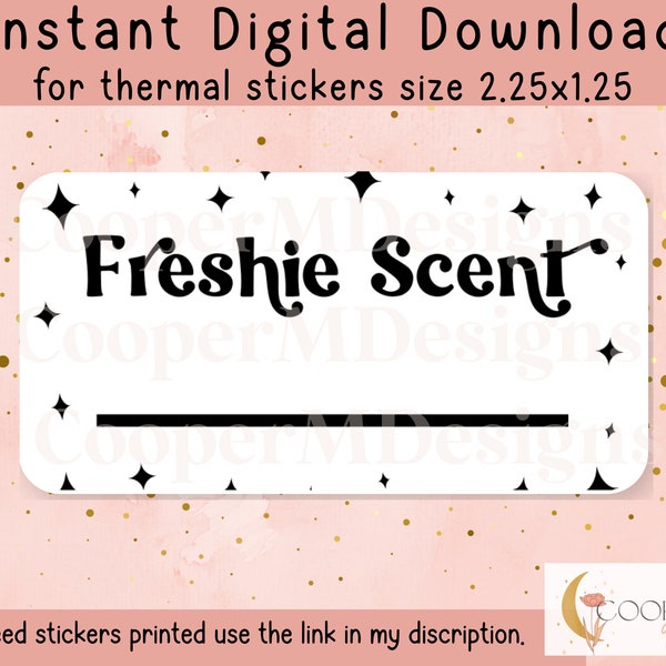 Freshie Scent Thermal Labels - Etsy Canada