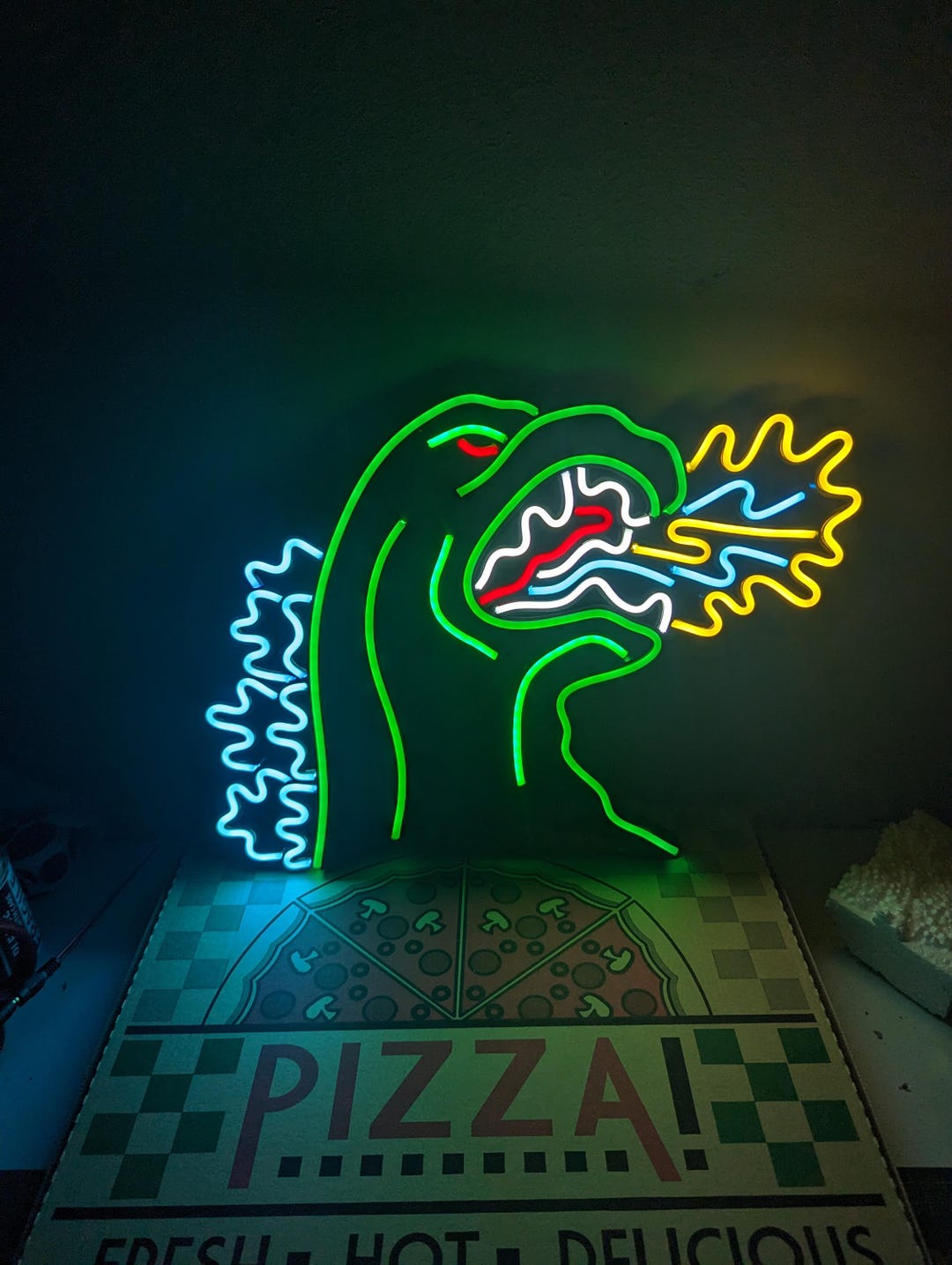 Godzilla Neon Sign LED, Godzilla Wall Art, Trendy Neon Sign, Godzilla ...