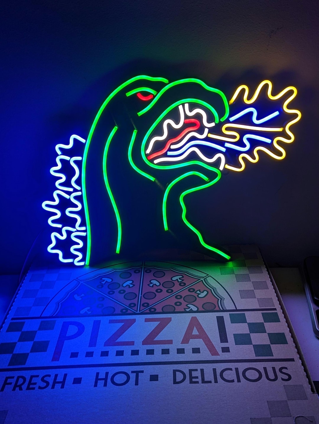 Godzilla Neon Sign LED, Godzilla Wall Art, Trendy Neon Sign, Godzilla ...