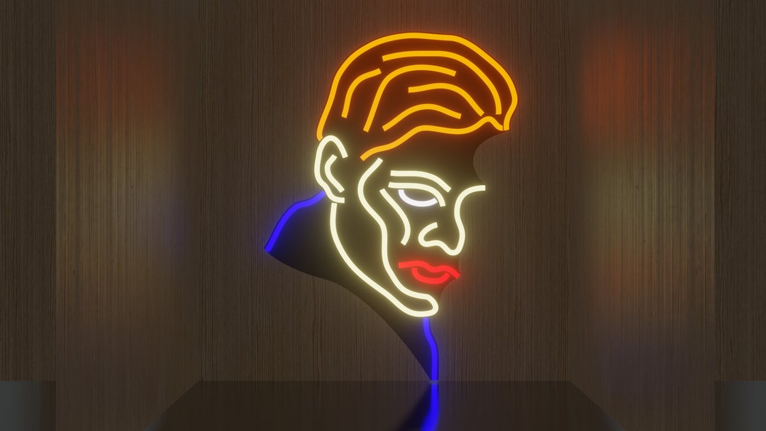 Man Portrait Neon Sign LED (twin Cities Glow Shop) - Etsy