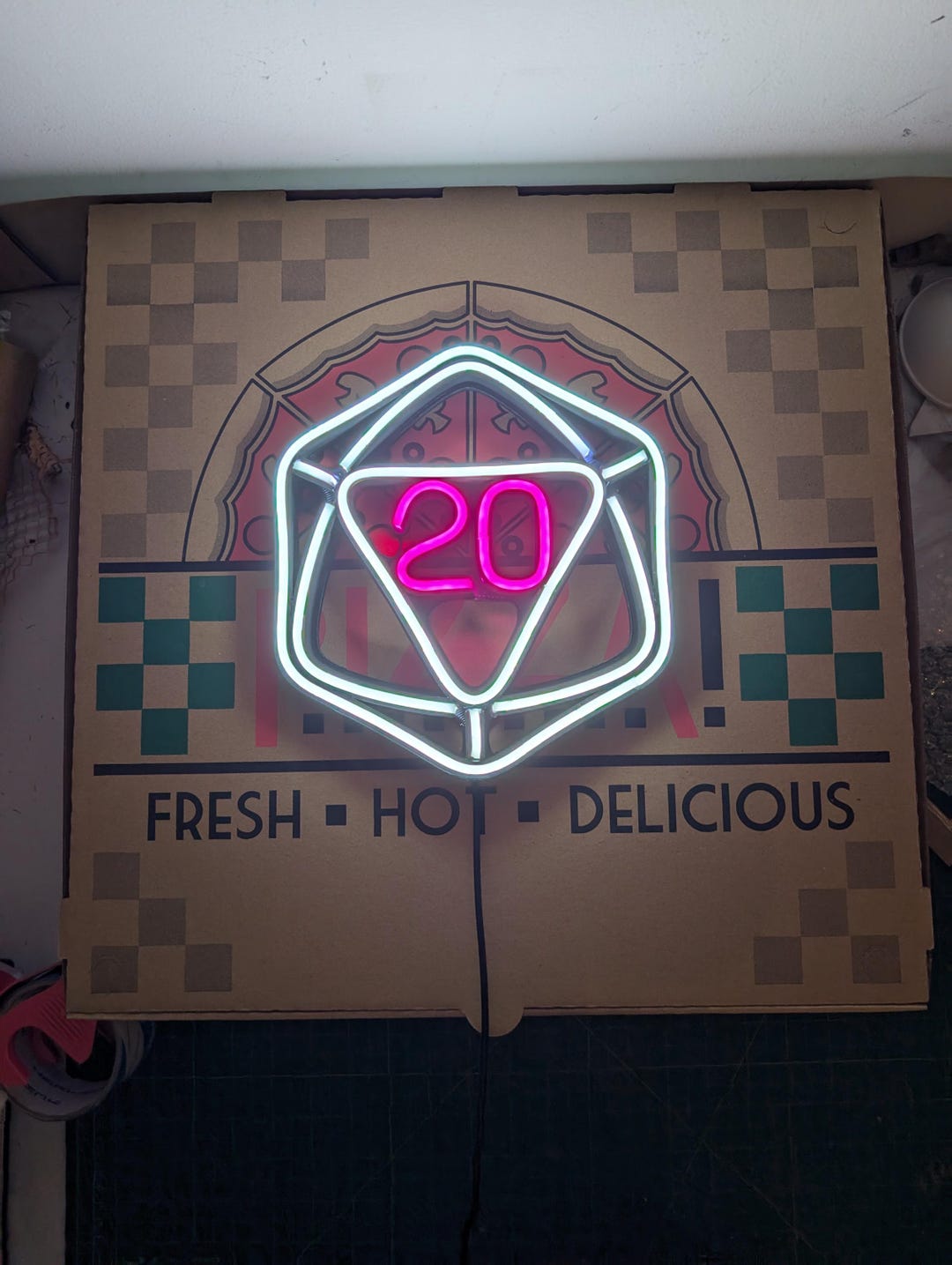 D20 Neon Sign LED, Dnd Wall Art, Trendy Neon Sign, Light Sign D&D Wall ...