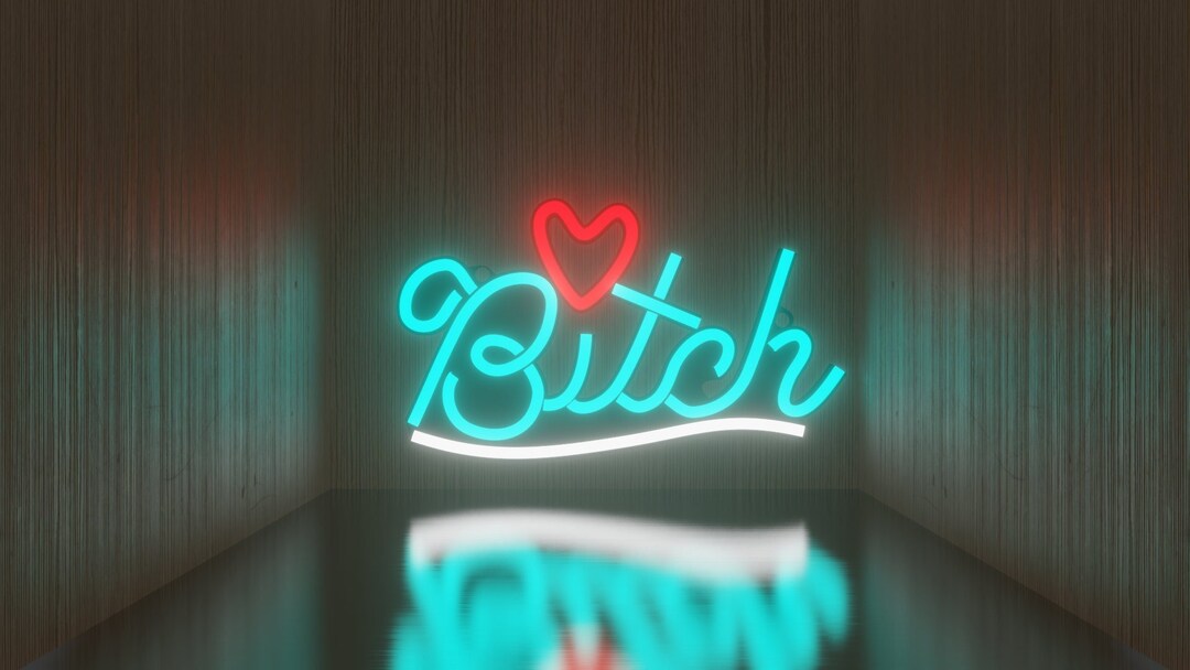 Bitch Neon Sign LED glowjobs - Etsy