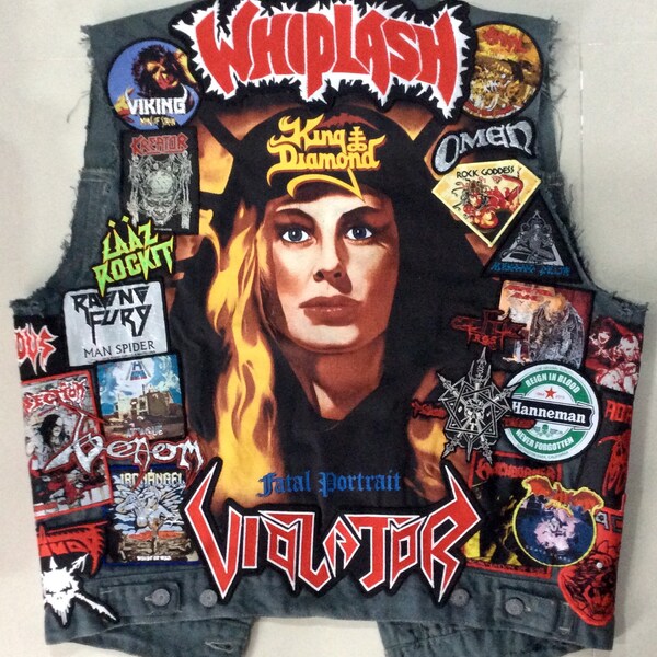 Heavy Metal Denim Vest Men - Etsy