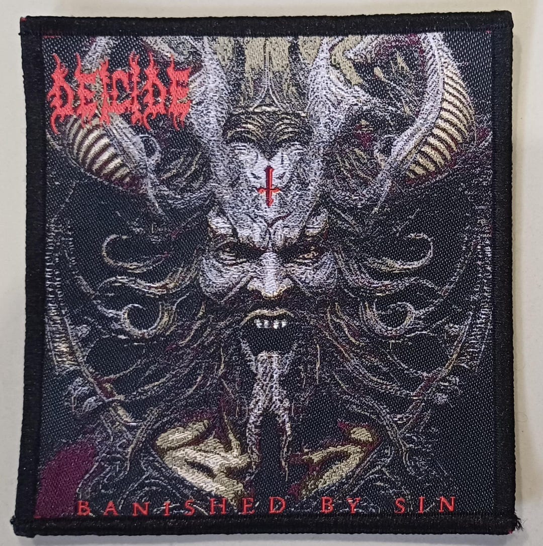 DEICIDE "banished by Sin" Woven Patch - Black Border - Etsy