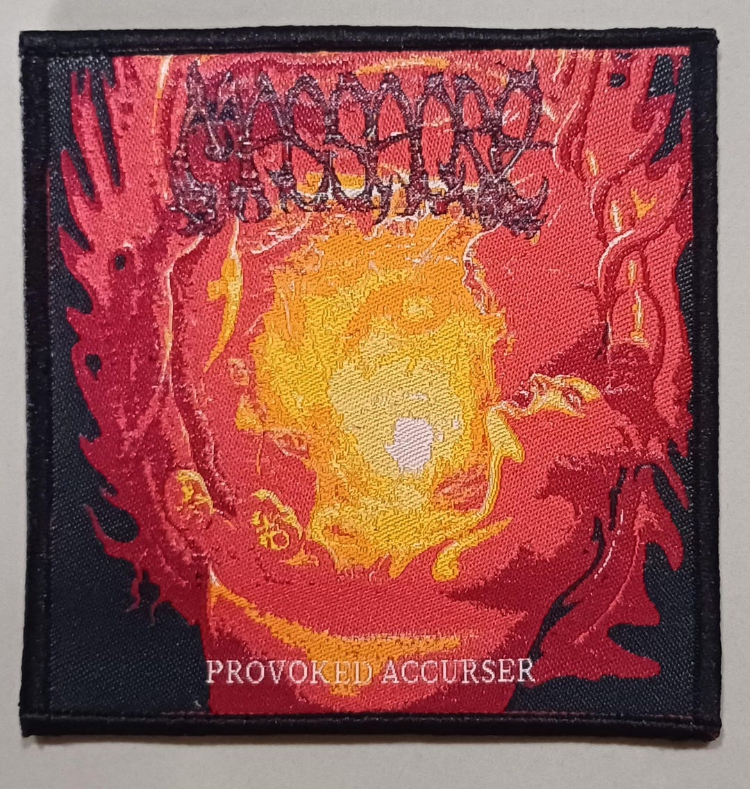 MASSACRE "provoked Accurser" Woven Patch - Black Border, Death Metal - Etsy