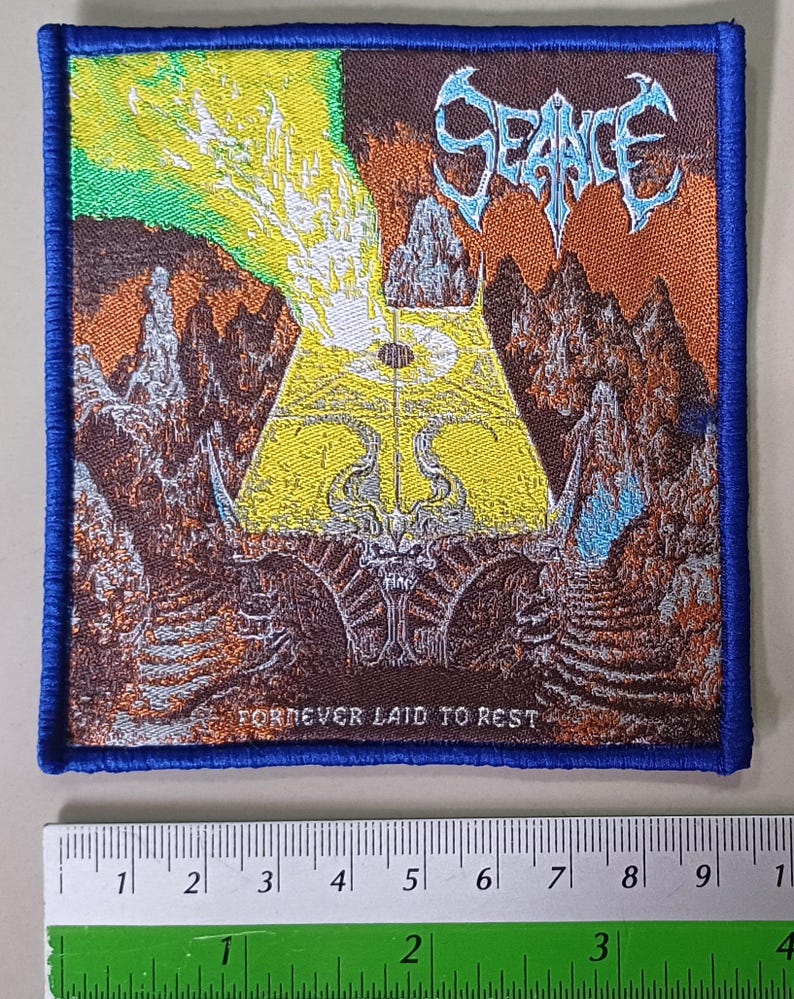 SEANCE "fornever Laid to Rest" Woven Patch - Blue Border - Etsy