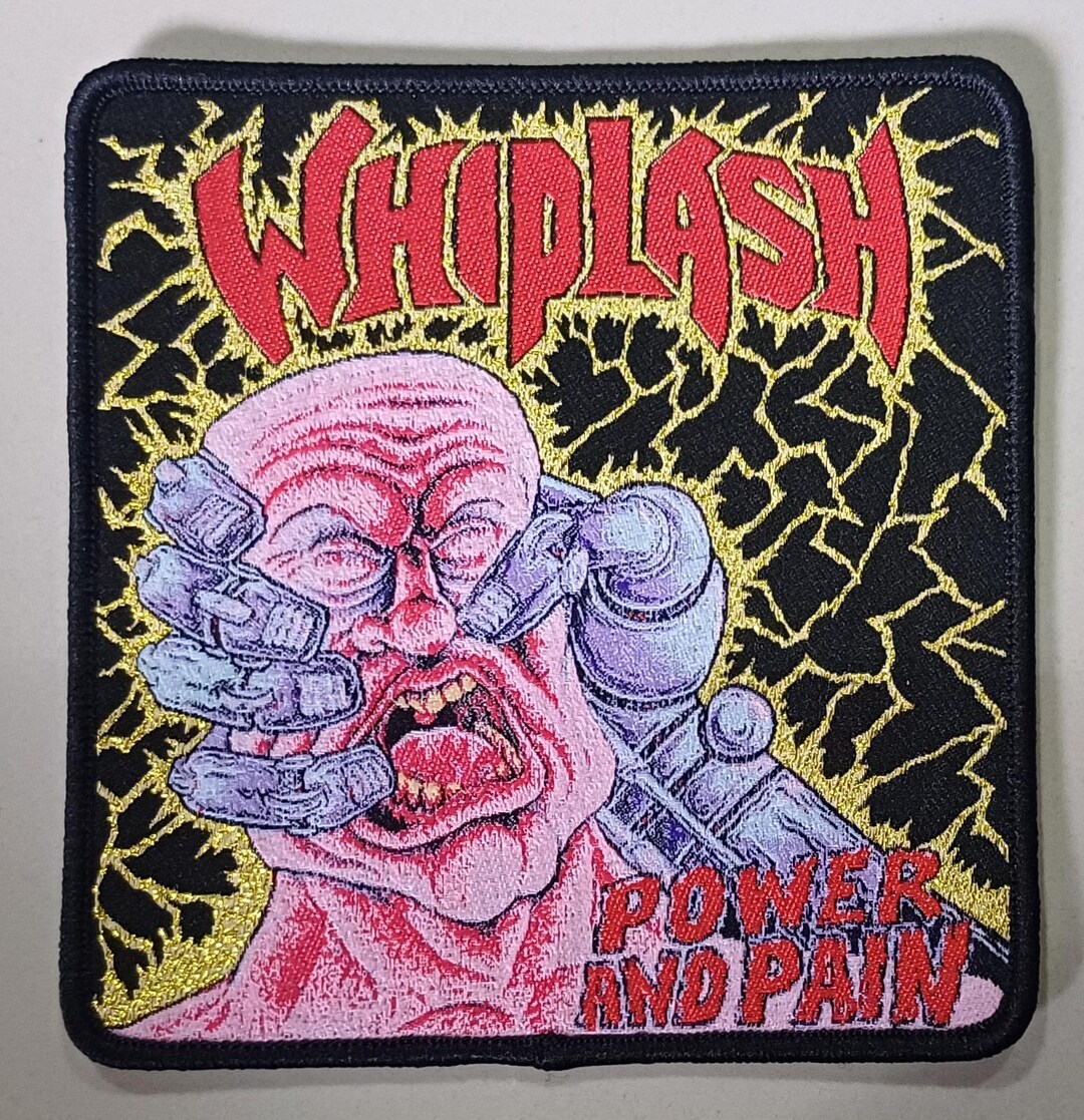 WHIPLASH "power and Pain" Woven Patch , Speed Thrash Metal Crossover ...