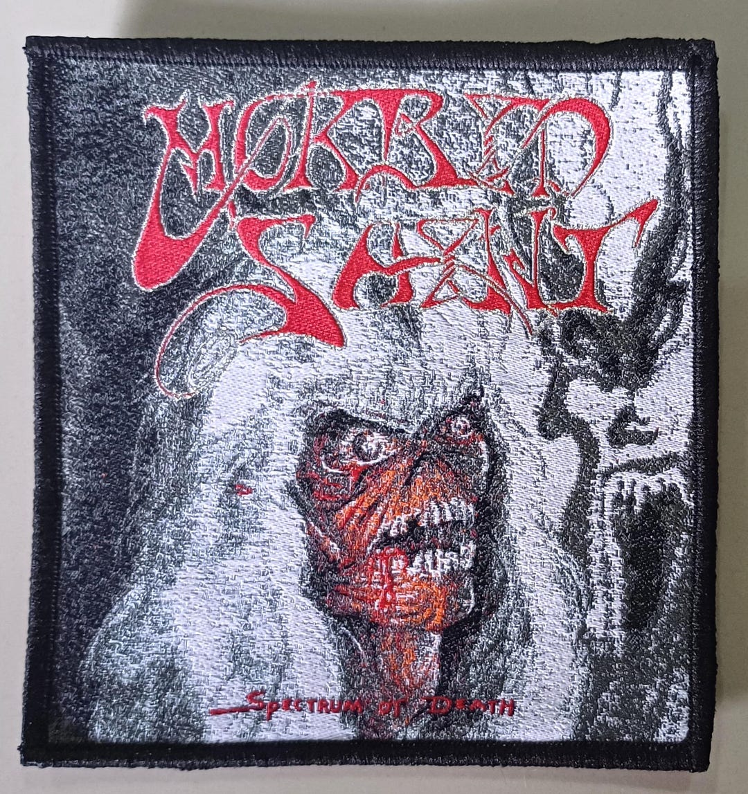 MORBID SAINT "spectrum of Death" Woven Patch Dead Stock, Death Thrash Metal Crossover Hard Core ...