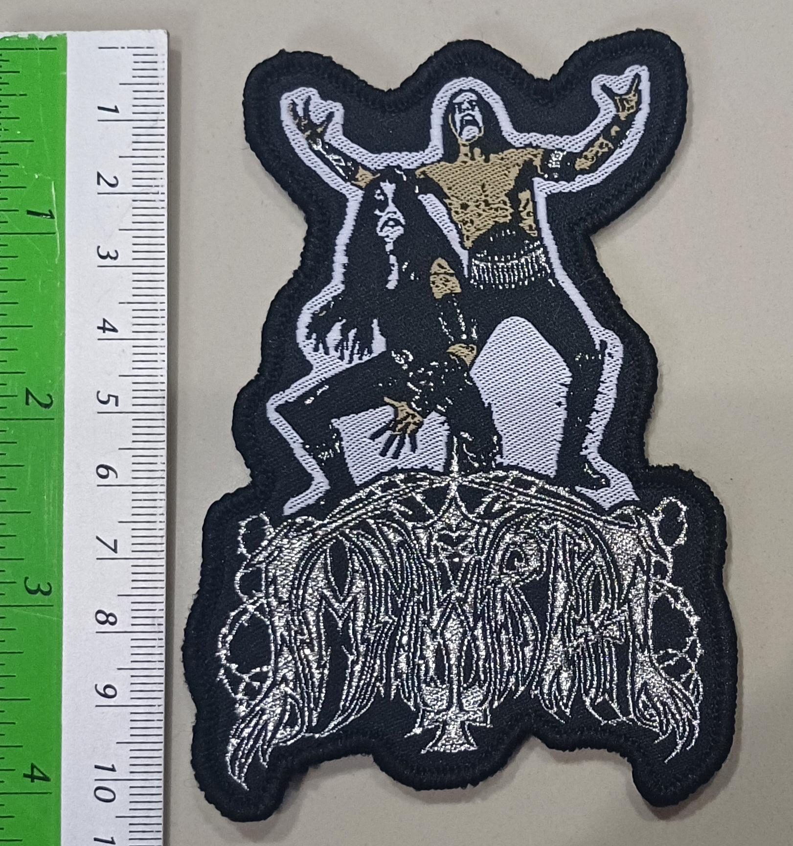 IMMORTAL "abbath" Shape Woven Patch Black Thrash Death Metal Satanic ...
