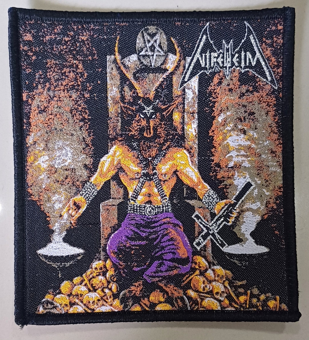 NIFELHEIM s/t Woven Patch Black Border Dead Stock, Black Thrash Evil ...