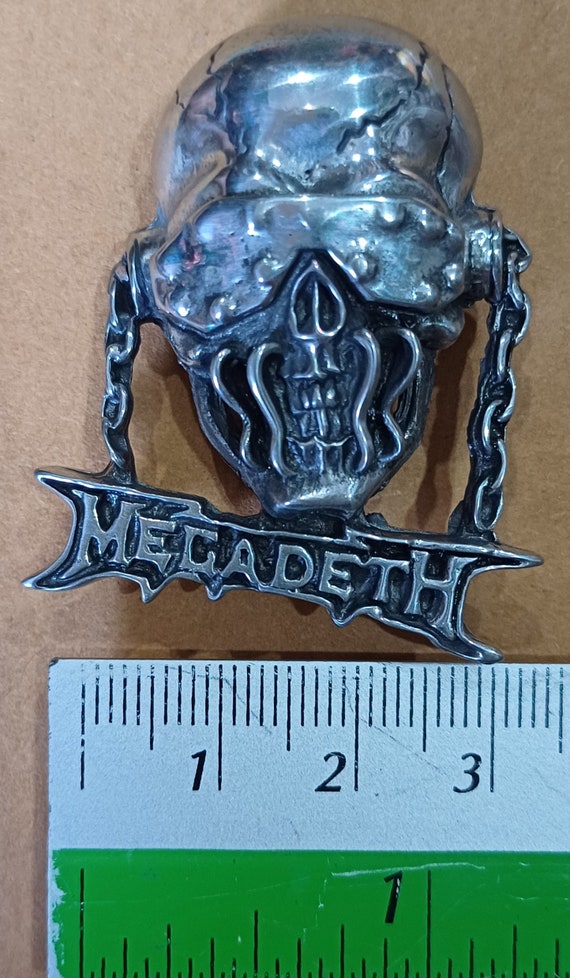 Rare MEGADETH "vic" original vintage metal Pin dead s… - Gem