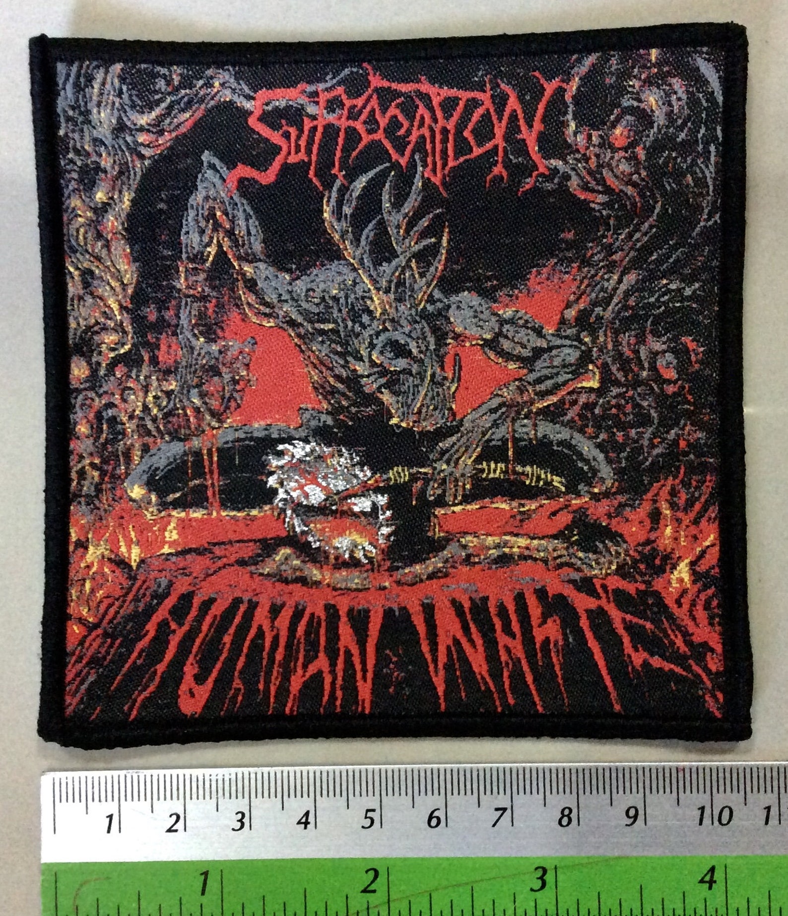 SUFFOCATION human Waste Woven Patch Dead Stock Brutal - Etsy