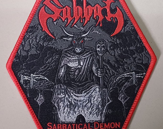 SABBAT "sabbatical Demon" Woven Patch Red Border Japan Black Thrash ...