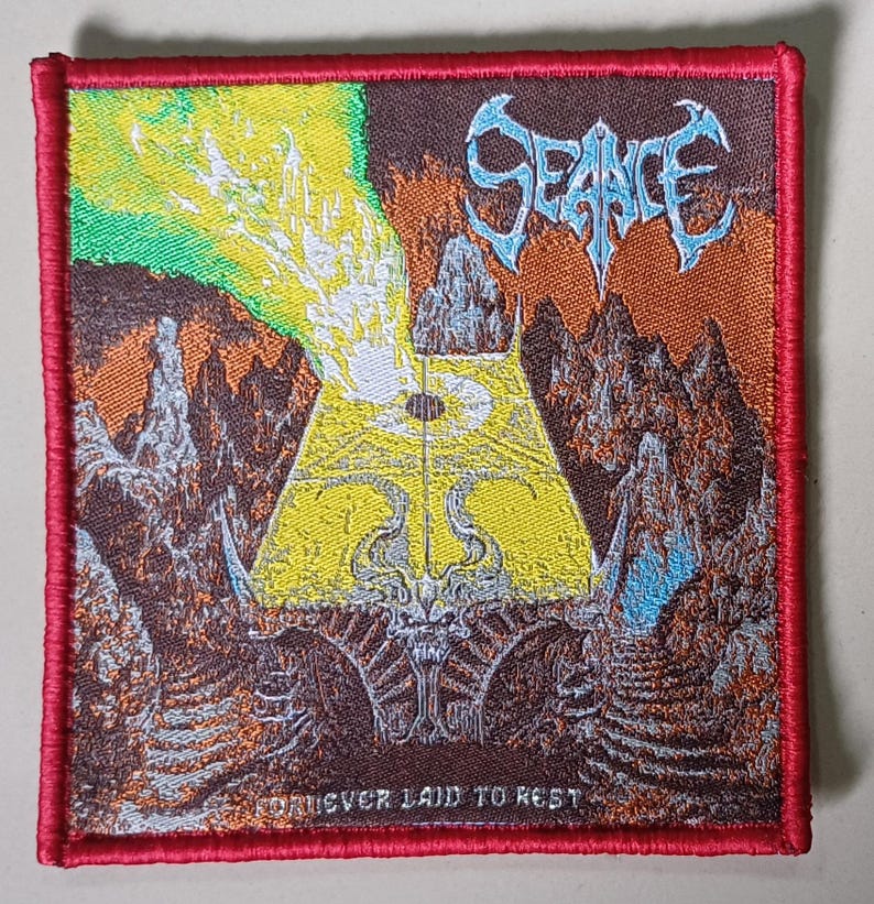 SEANCE "fornever Laid to Rest" Woven Patch - Red Border - Etsy