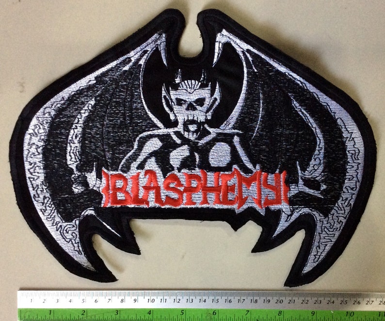 BLASPHEMY demon Embroidered Back Shape Patch War Black Metal - Etsy