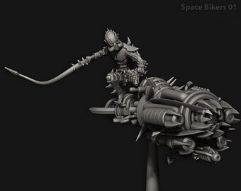 Space Bikers Cursed Elves by Edge Miniatures - Etsy