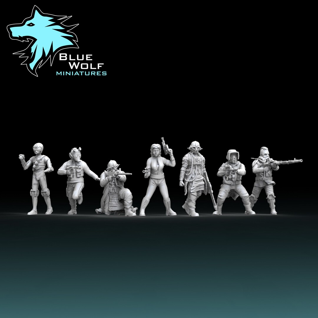 Space Smugglers 7 Models sculpted by Blue Wolf Miniatures - Etsy