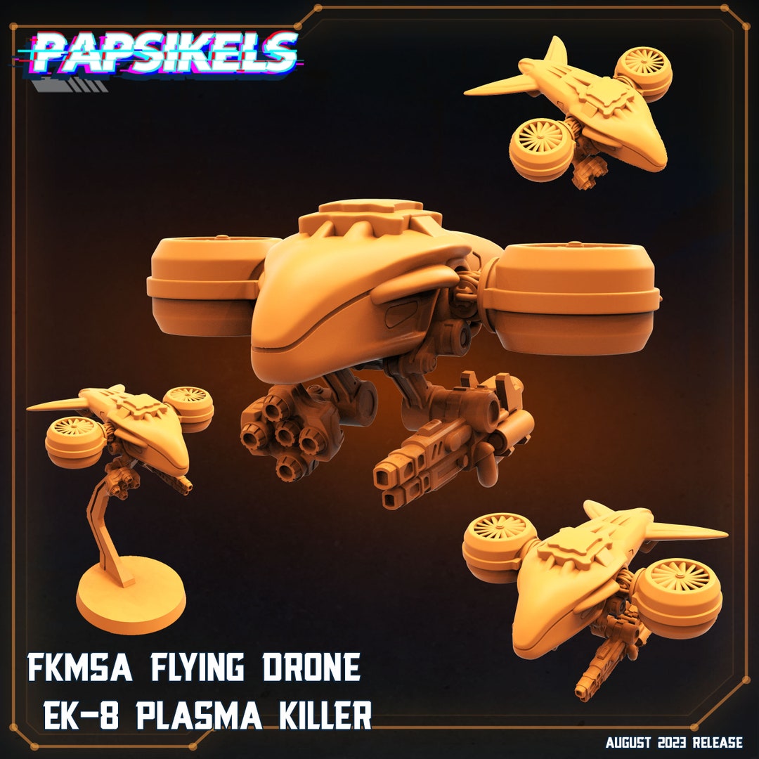 FKMSA Flying Drone Plasma Killer sculpted by Papsikels - Etsy