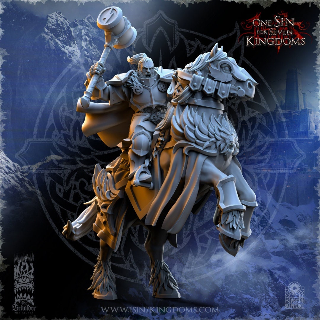 Haakon, Storm-knight Commander (sculpted by Beholder Miniatures) - Etsy