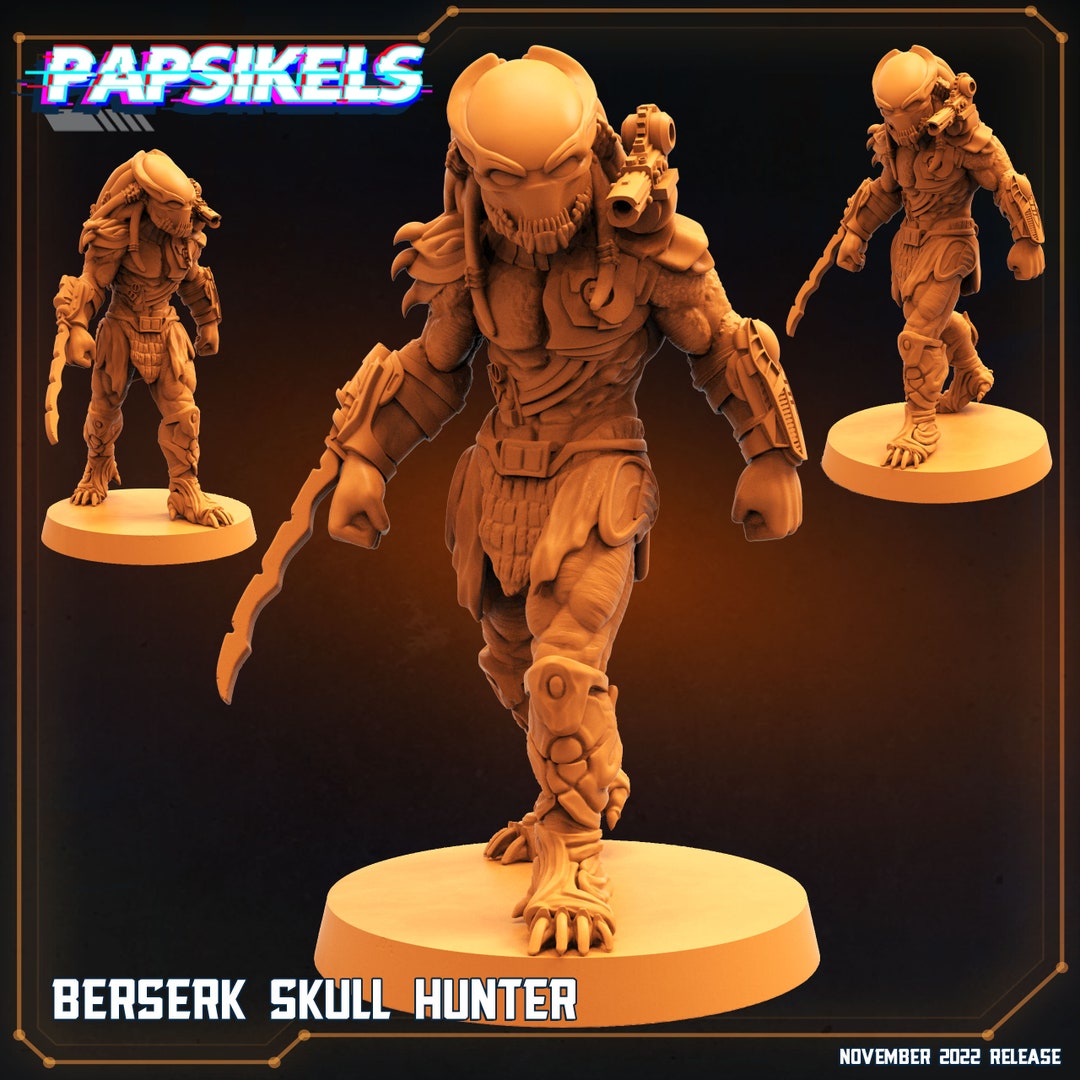 Berserk Skull Hunter - Predator Fan Art (sculpted by Papsikels) - Etsy
