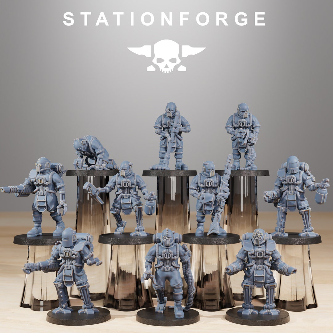 Scavenger Cyborgs - Set of 10 (sculpted by Stationforge) - Etsy