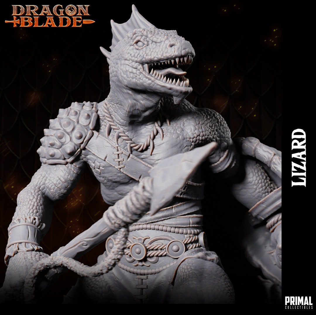 Lizardman 1 32mm / 75mm Sculpted by Primal Collectibles - Etsy