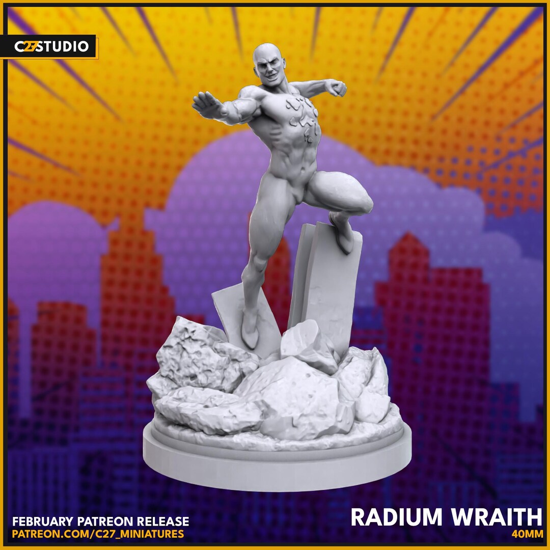 X-ray / Radium Wraith - 40mm Miniature (sculpted by C27 Collectibles ...