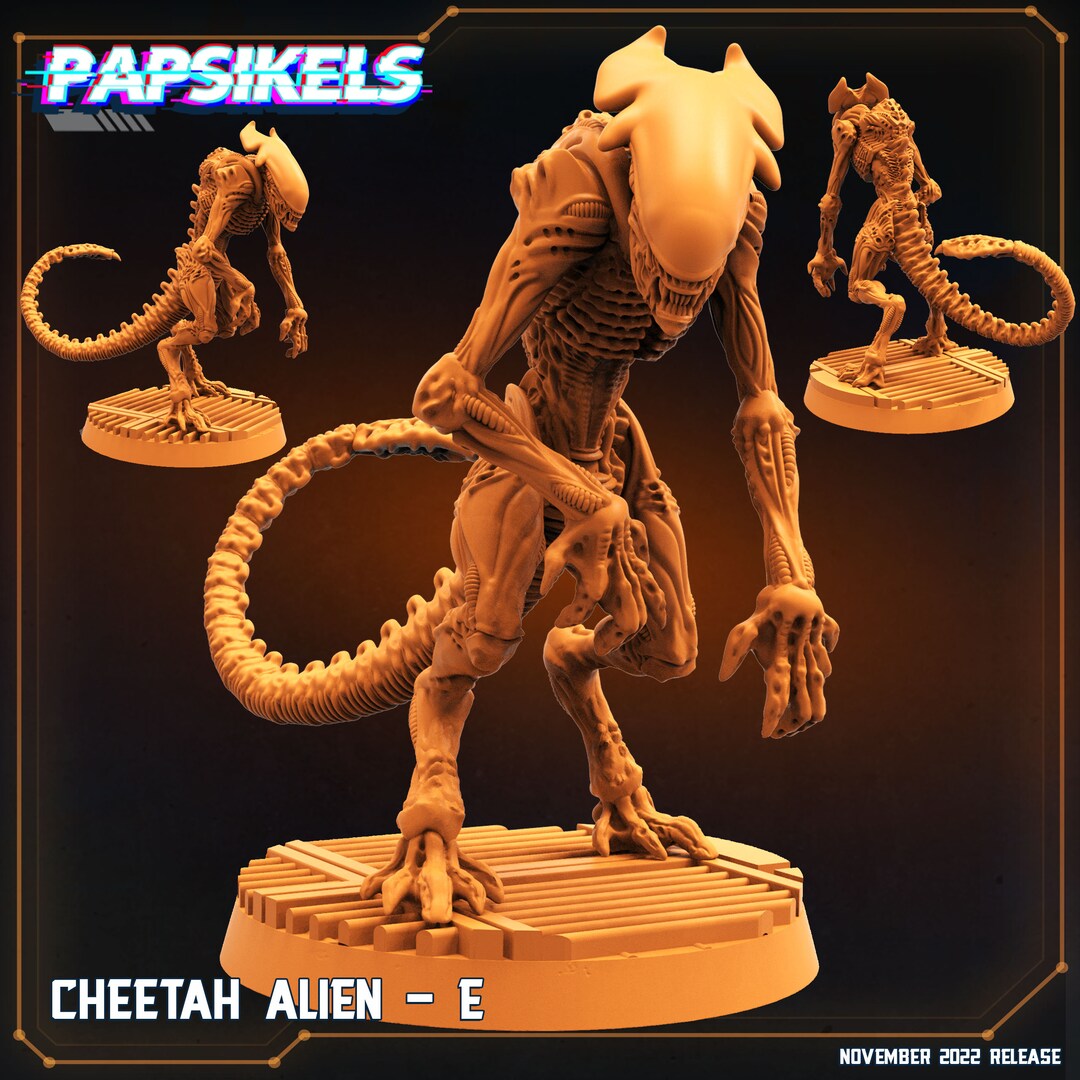 Cheetah Alien E - Xenomorph Fan Art (sculpted by Papsikels) - Etsy