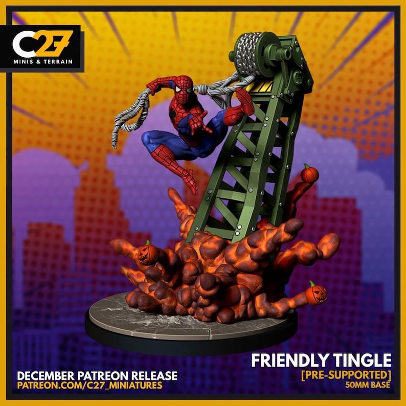 Spider-man / Friendly Tingle 40mm Miniature sculpted by C27 ...