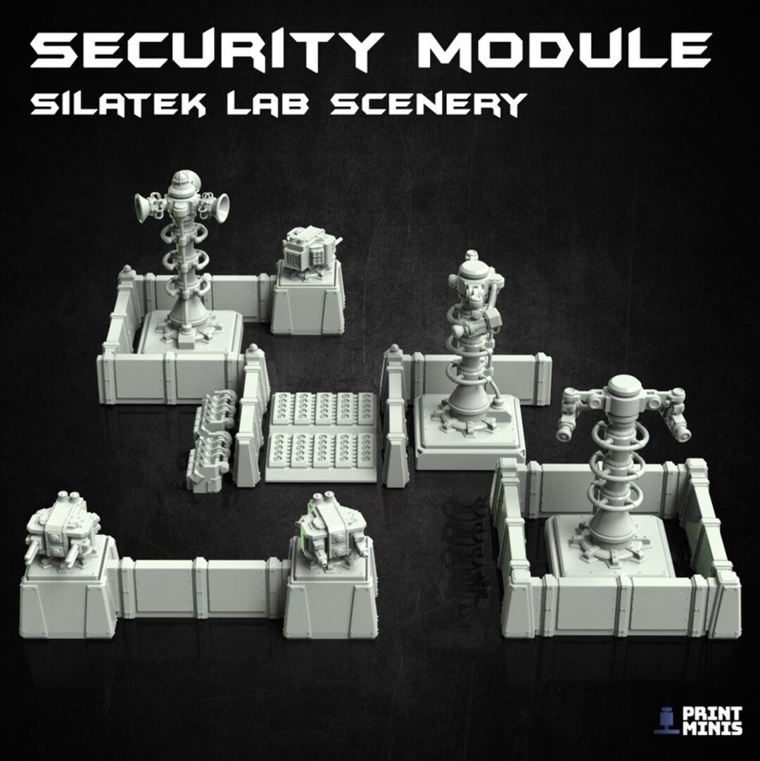 Security Module Terrain Set - by Print Minis - Etsy
