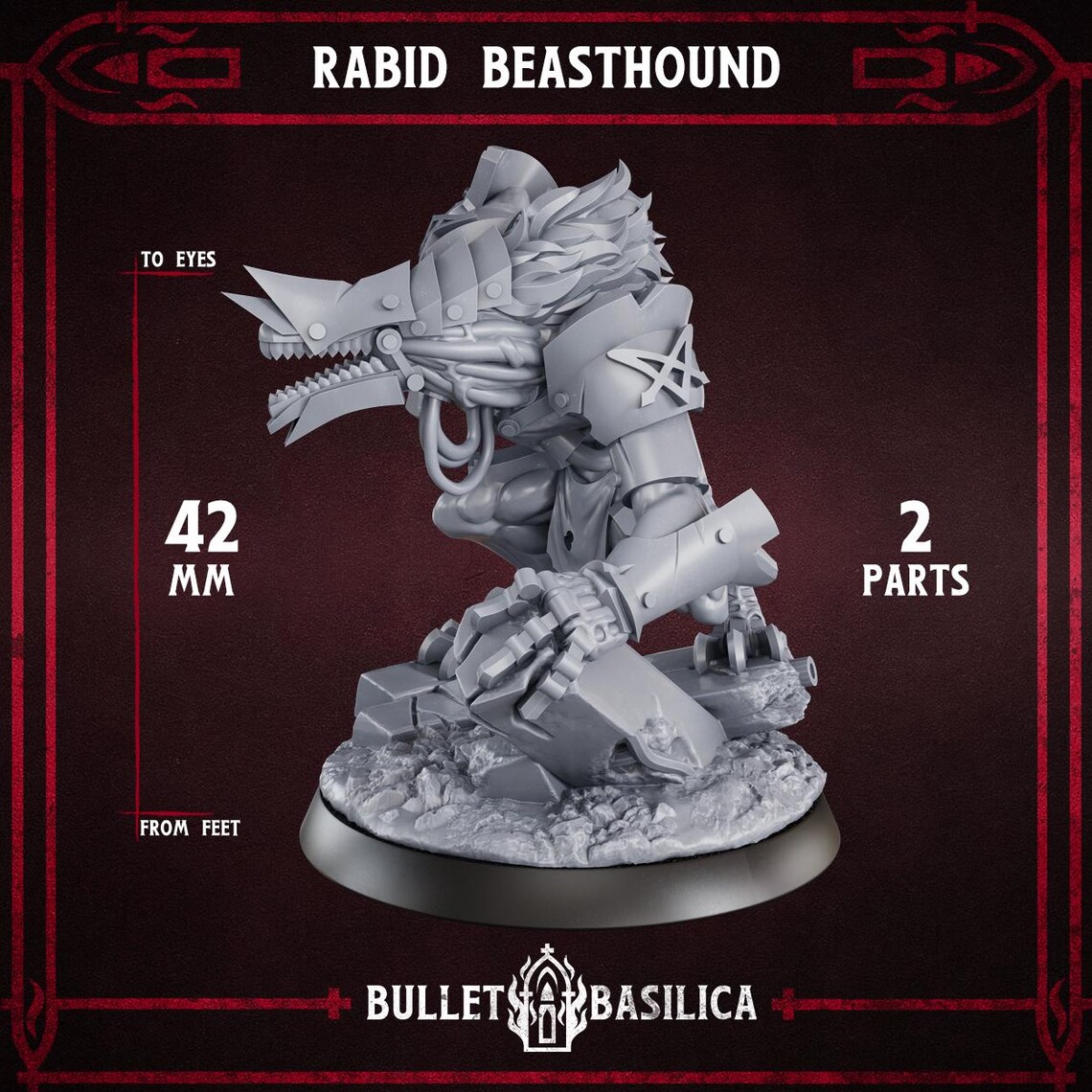 Rabid Beasthound - Sculpted by Bullet Basilica - Etsy