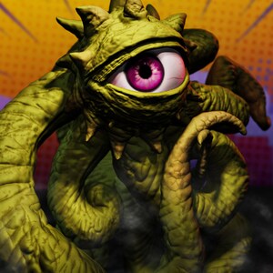 Shuma Gorath Fan Art / Tentacle Nightmare 40mm Miniature (sculpted by ...