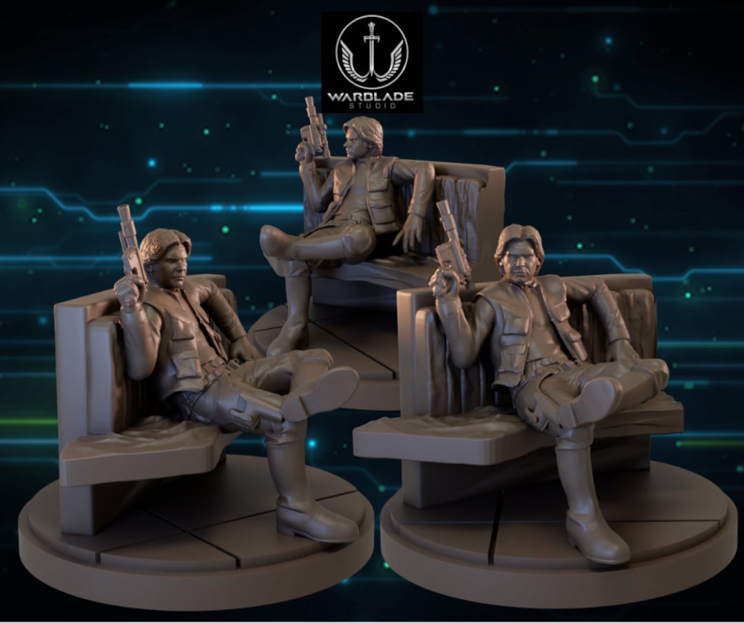 Han Solo (40mm Miniature - Seated) - Fan Art (sculpted by Warblade ...