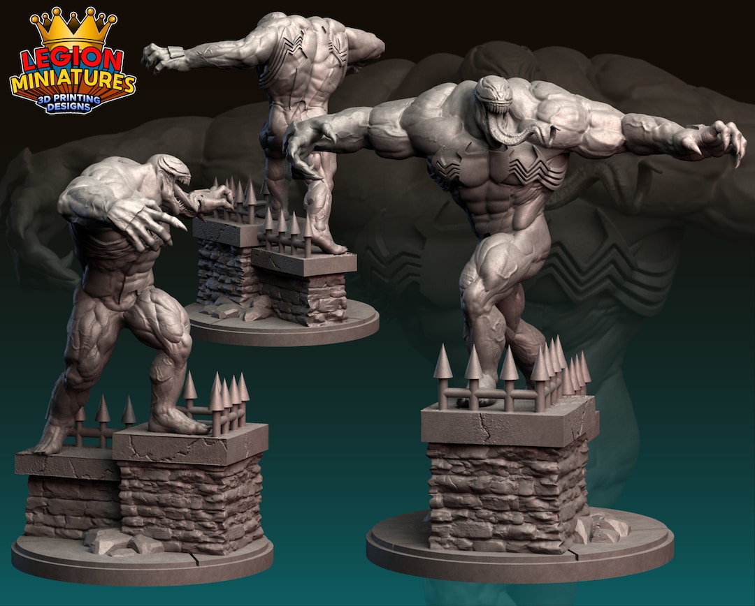 Venom Fan-art 40mm Miniature sculpted by Legion Miniatures crisis ...
