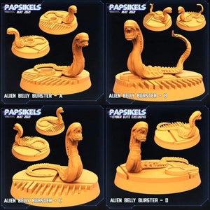 Xenomorph Alien Chest Burster - Set of 4 (sculpted by Papsikels) - Etsy