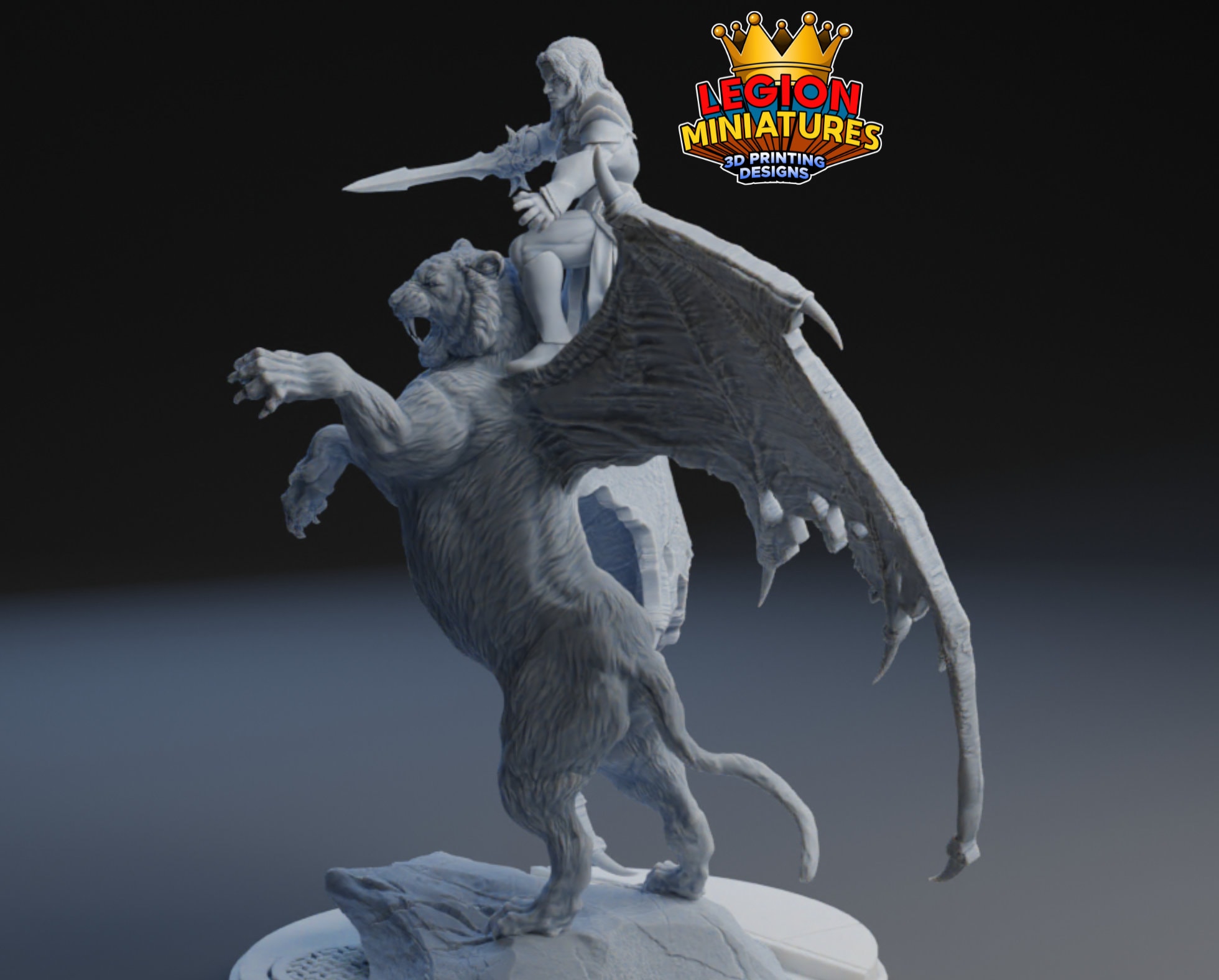 Malekith Dark Elf Fan Art 40mm Miniature (sculpted by Legion Miniatures ...