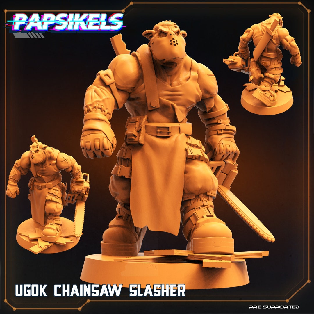Ugok Chainsaw Slasher / Orks / Orruks / Ogryns (sculpted by Papsikels ...
