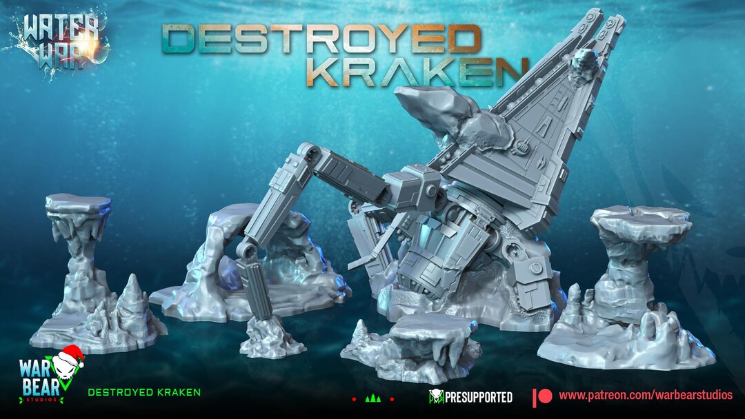 Destroyed Kraken Terrain (sculpted by War Bear Studios) - Etsy