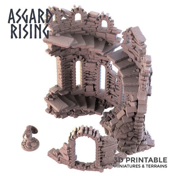 Basilisks Lair / Ruins Terrain by Asgard Rising Miniatures - Etsy