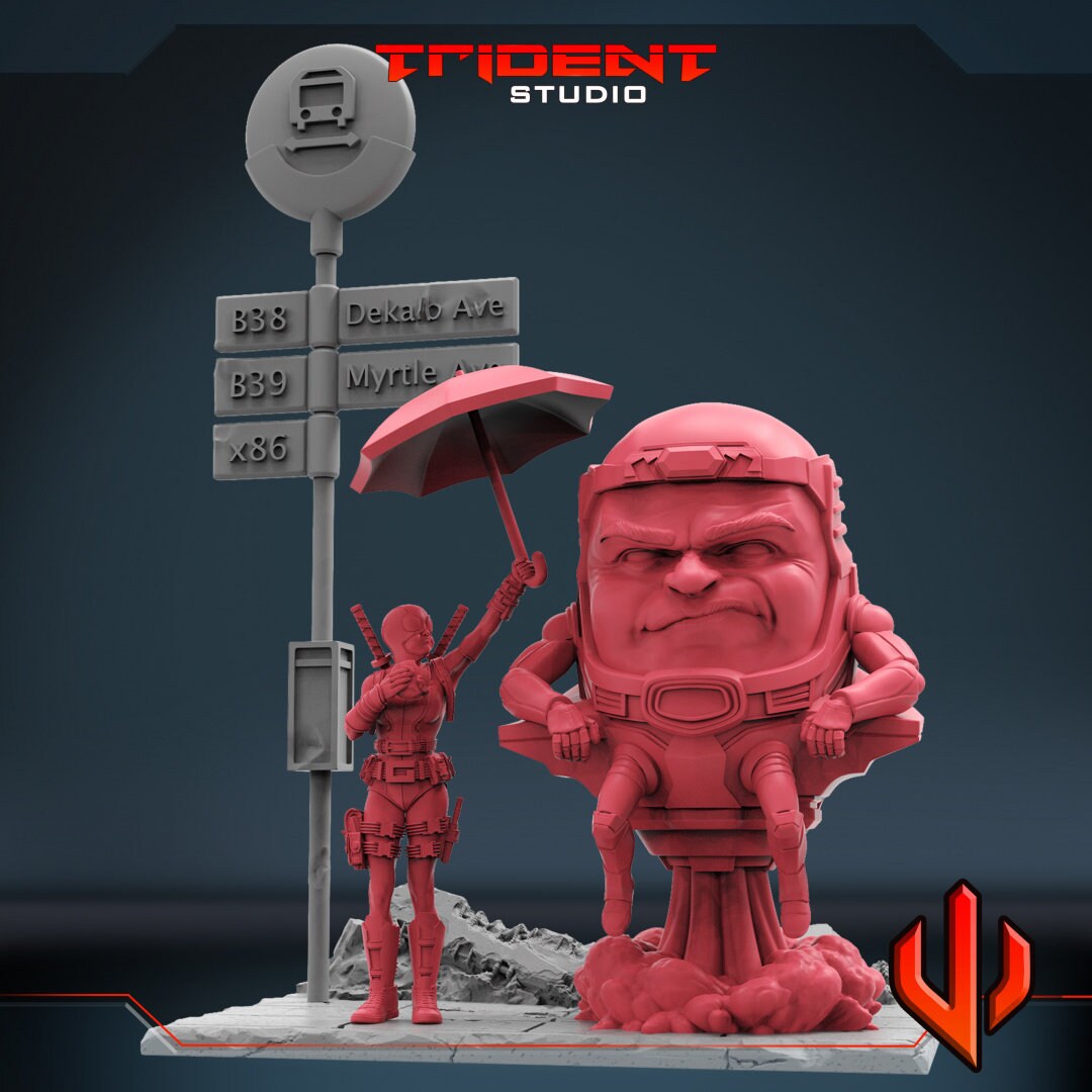 Gwenpool & Modok Diorama (fan Art Sculpted by Trident Studio) (crisis ...