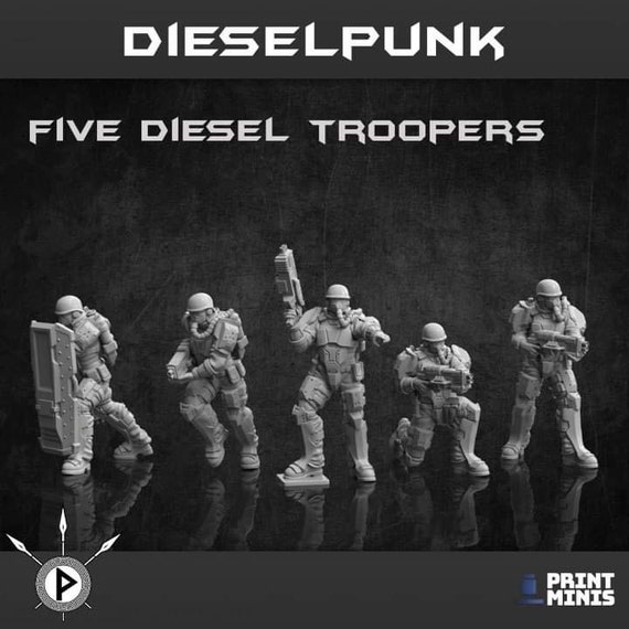 Dieselpunk Troopers by Print Minis | Etsy