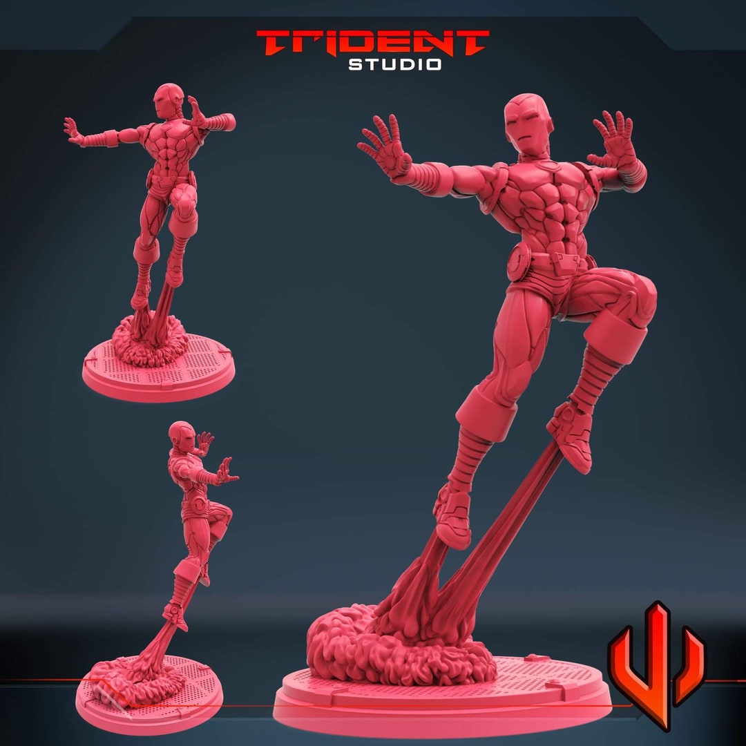 Buy Classic Iron Man B fan Art Sculpted by Trident Studio Online in ...