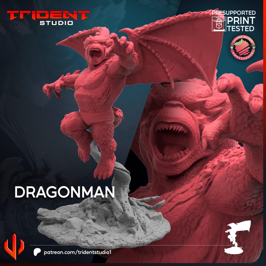 Dragonman (fan Art Sculpted by Trident Studio) (crisis Protocol Proxy/alternative) - Etsy