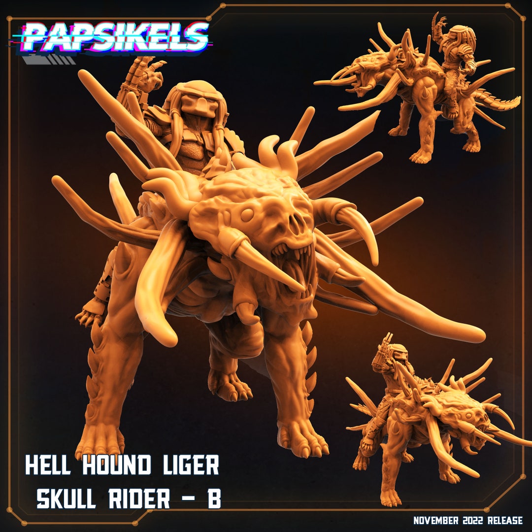 Hell Hound Liger Skull Rider B - Predator Fan Art (sculpted by ...