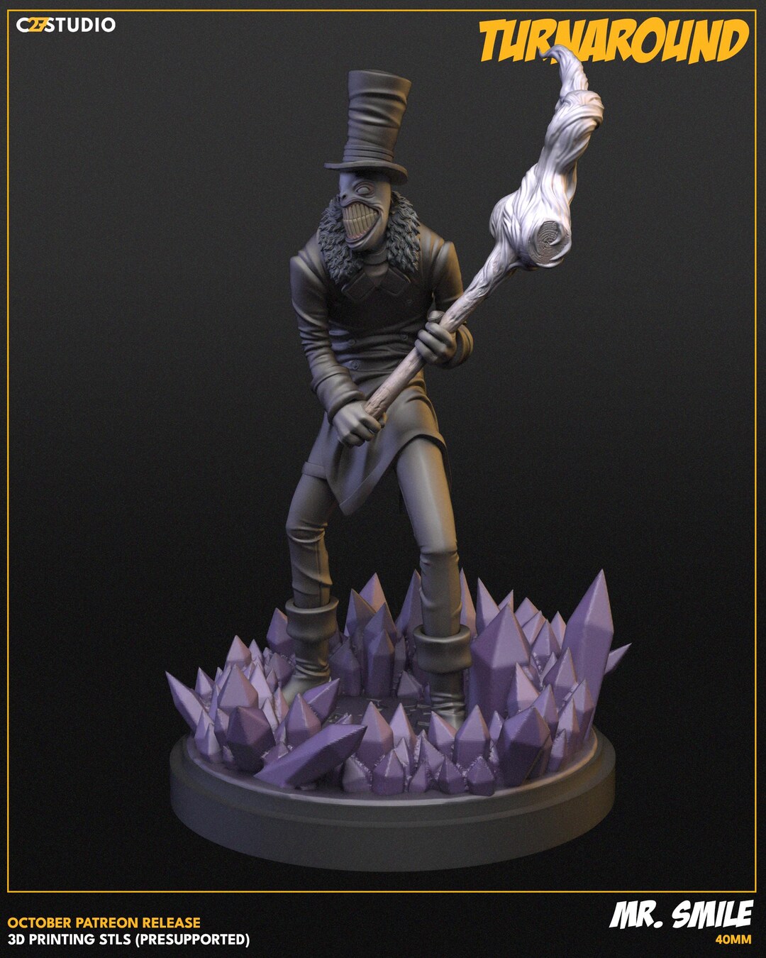 Mr Smile 40mm Miniature (sculpted by C27 Collectibles) (crisis Protocol ...