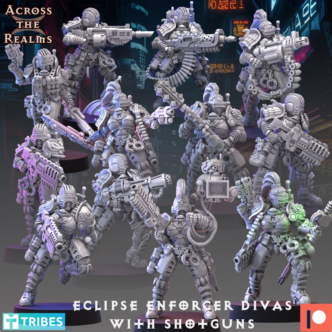Eclipse Enforcer Divas (12 Models) - (sculpted by Across the Realms) - Etsy