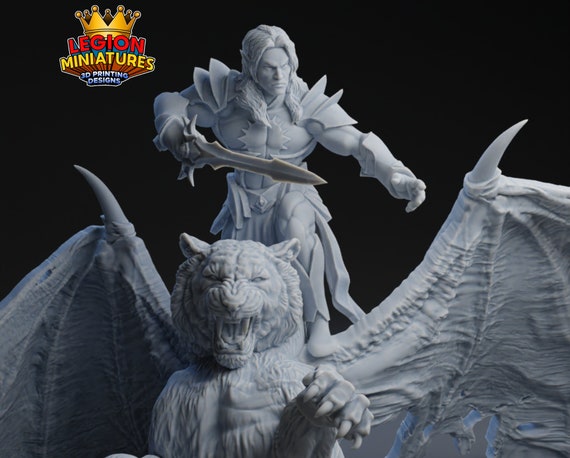 Malekith Dark Elf Fan Art 40mm Miniature sculpted by Legion - Etsy