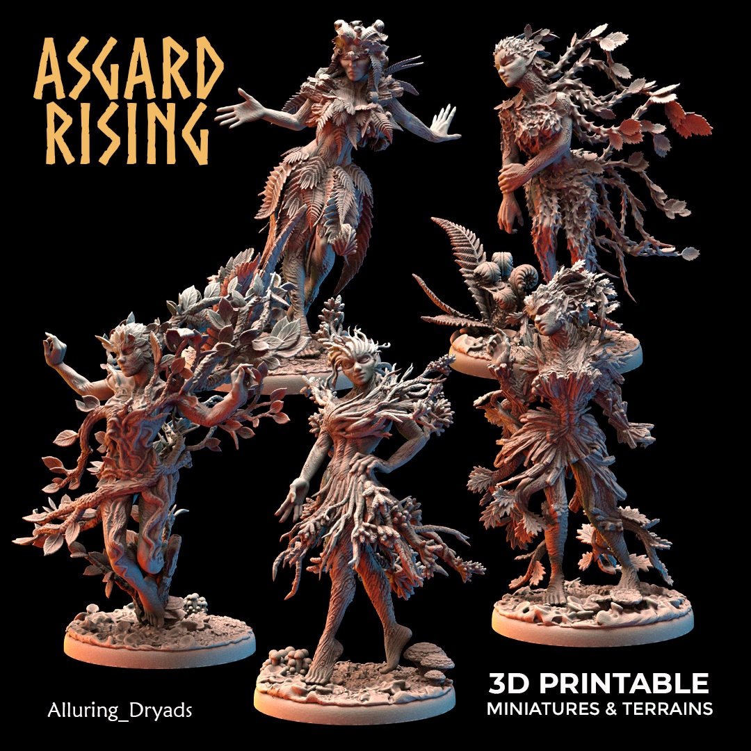 Alluring Dryads - Set of 5 (sculpted by Asgard Rising) - Etsy