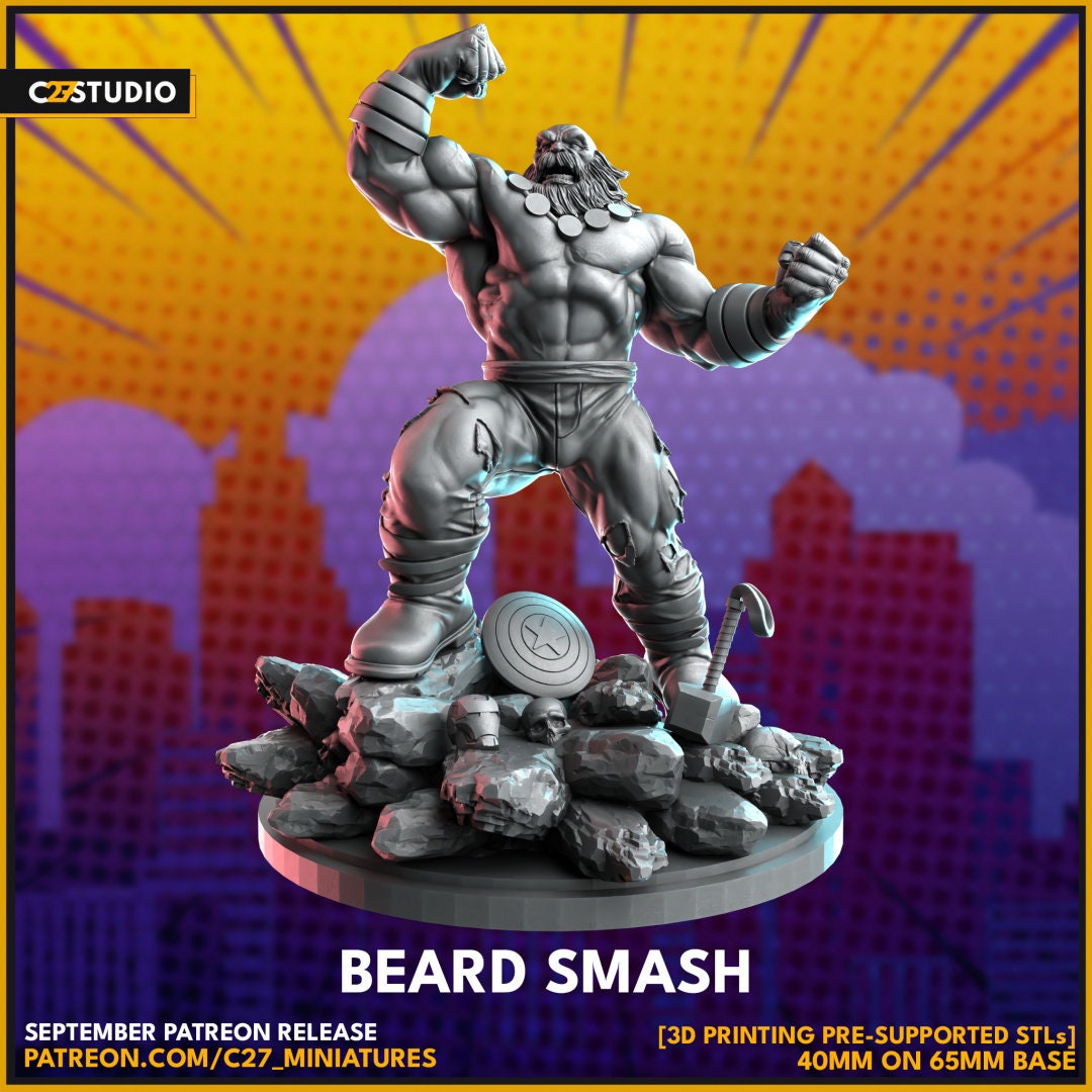 Maestro / Beard Smash 40mm Miniature (sculpted by C27 Collectibles ...